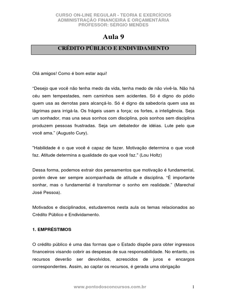 Dívida Pública | PDF | Orçamento governamental | Empréstimos