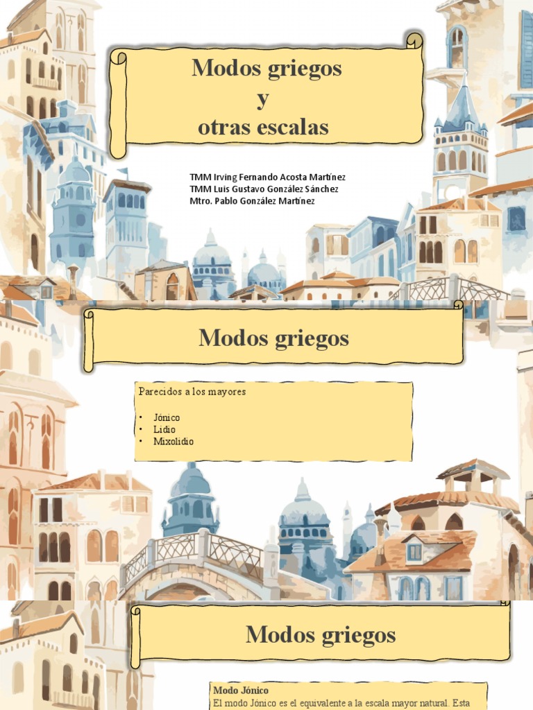 Modos Griegos, Escalas Húngaras y Pentáfonas | PDF | Escala (música ...