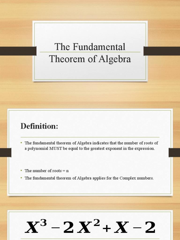 Understanding the Fundamental Theorem of Algebra | PDF | Language Arts ...