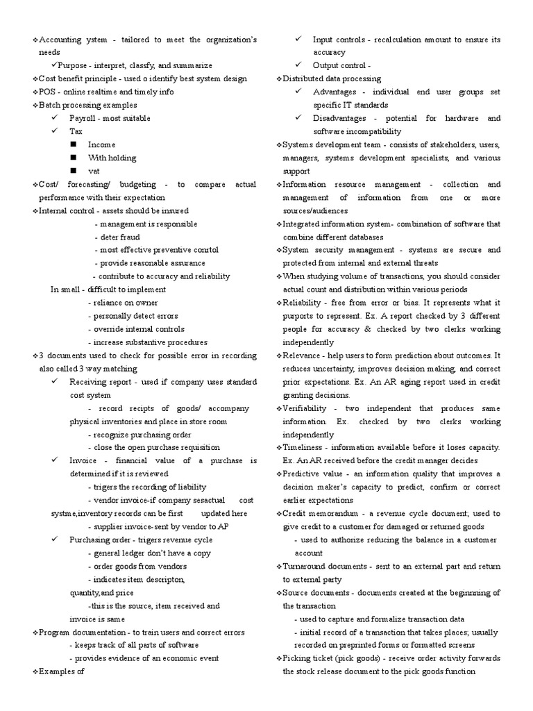 A20 Midterm Reviewer | PDF | Internal Control | Audit