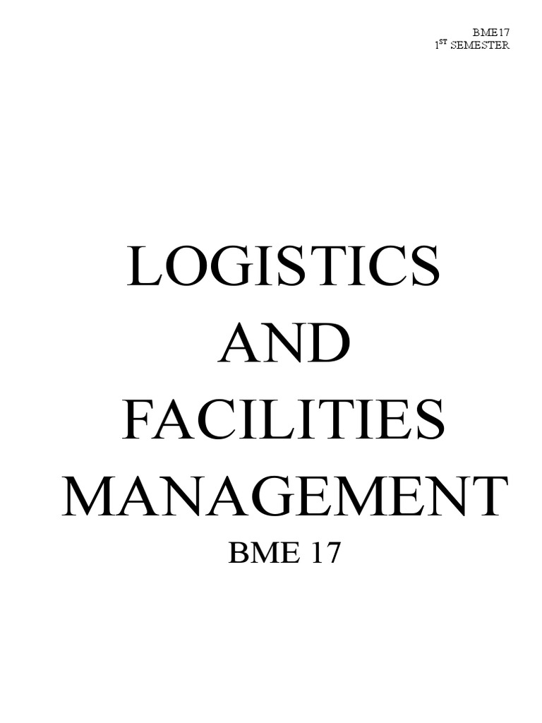 Bme 17 | PDF | Logistics | Supply Chain