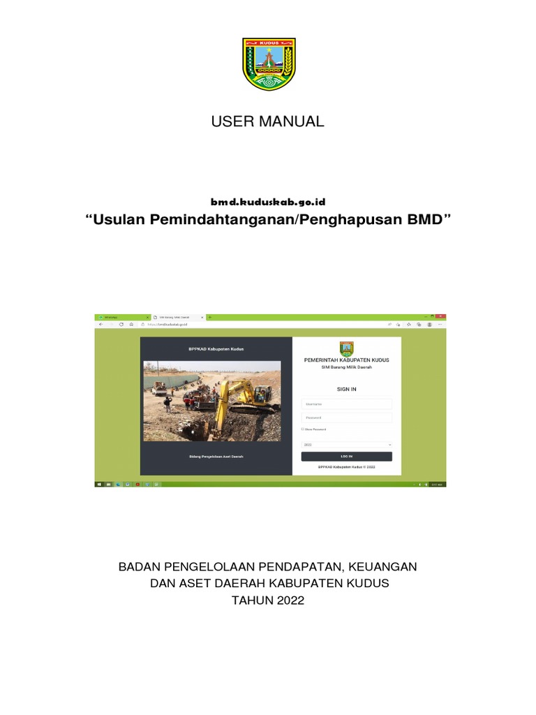 Panduan Penghapusan BMD Kudus | PDF | Pengelolaan Keuangan & Uang