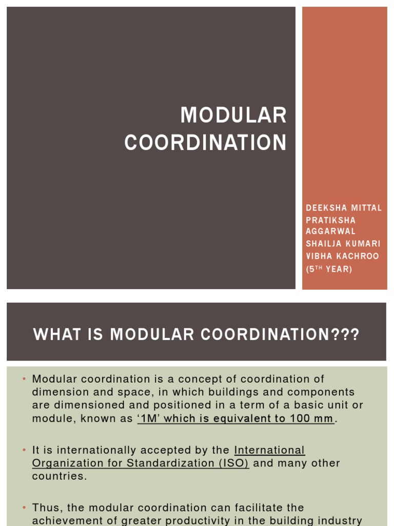 Modular Coordination: Deeksha Mittal Pratiksha Aggarwal Shailja Kumari ...