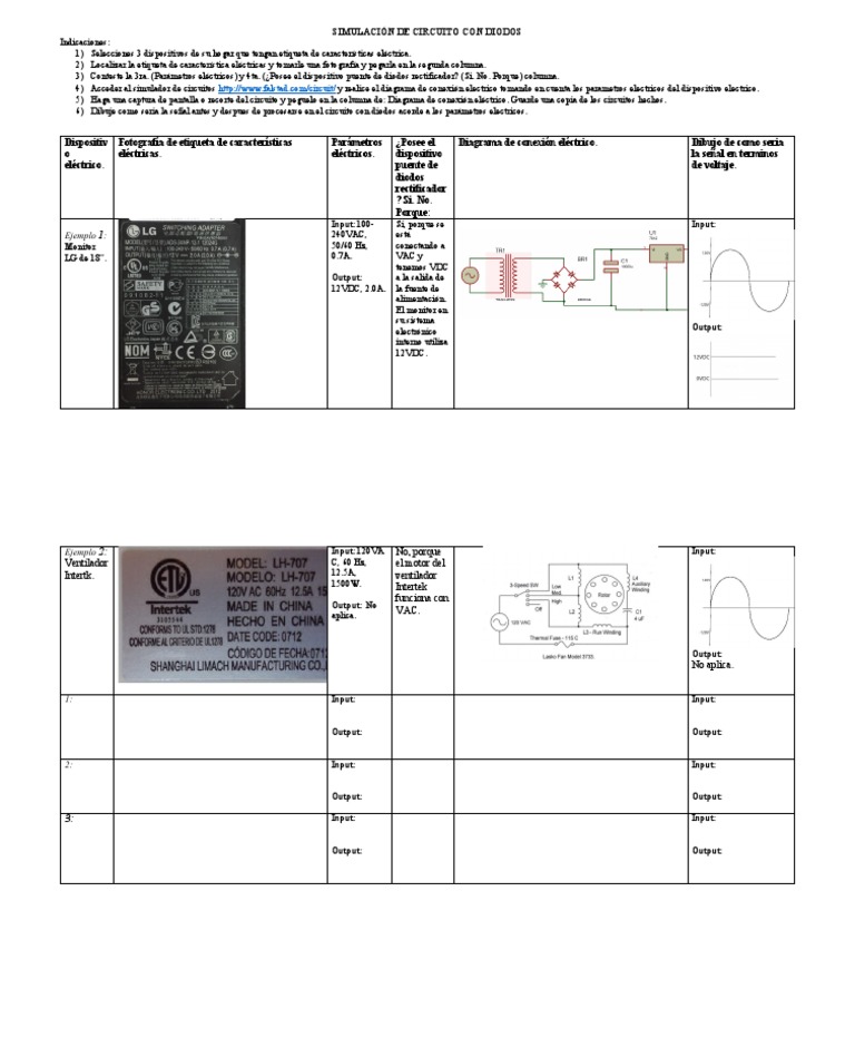 Simulación de Circuito Con Diodos | PDF | Diodo | Rectificador