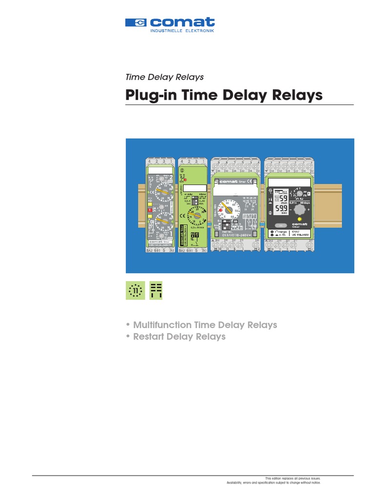 COMAT Timer Catalogue | PDF | Relay | Electrical Equipment