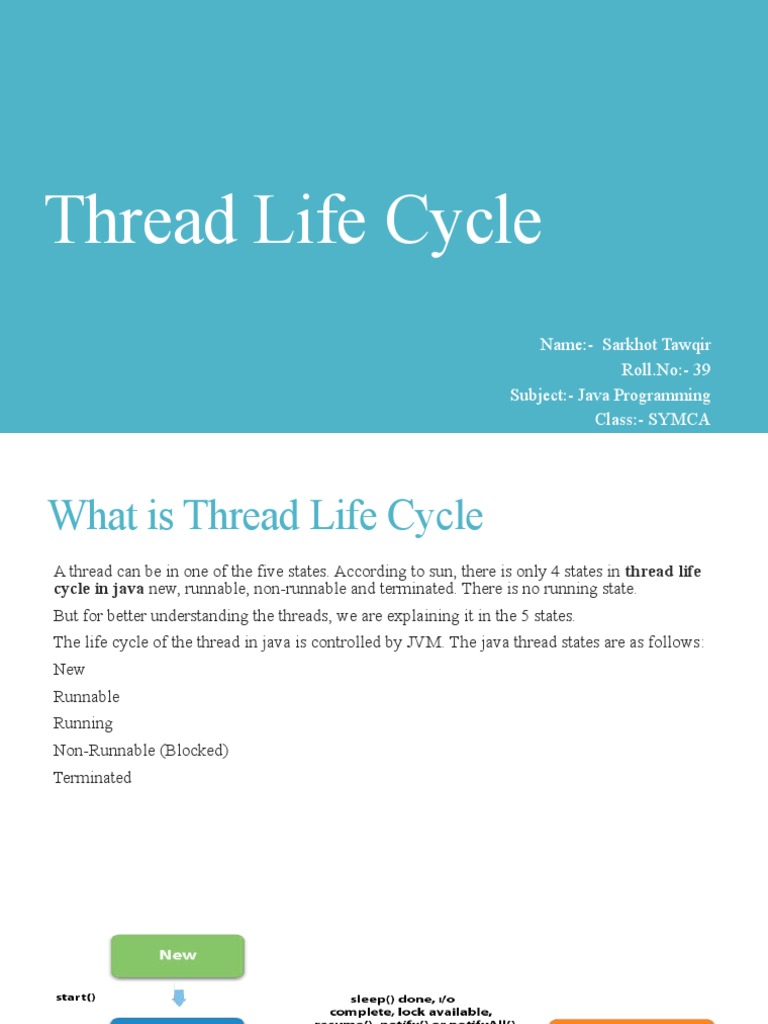 Thread Life Cycle | PDF Thread Life Cycle | PDF