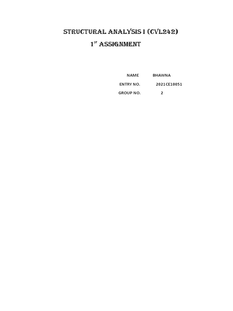 Structural Analysis I | PDF