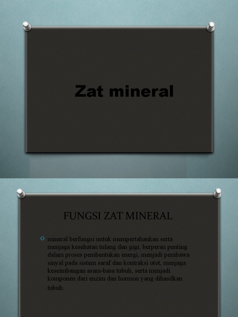 Zat Mineral | PDF | Kesehatan Holistik | Sains & Matematika