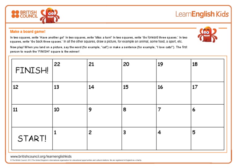 Craft Board Game Template | PDF