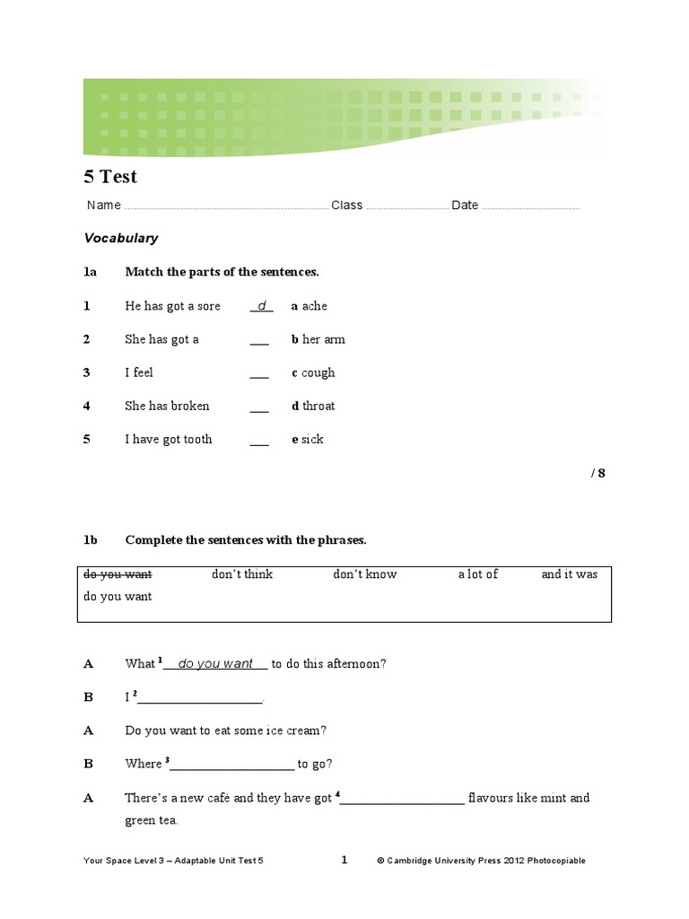 Level 3 Test 5 | PDF