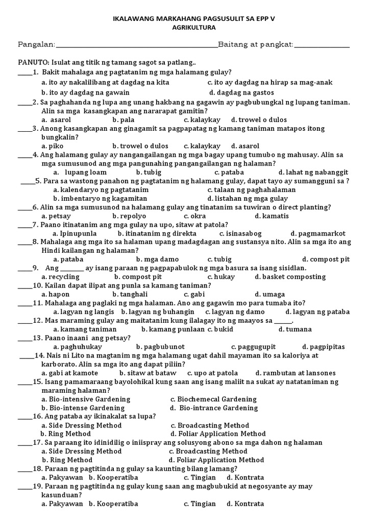 PT - Epp 5 - Q2 | PDF
