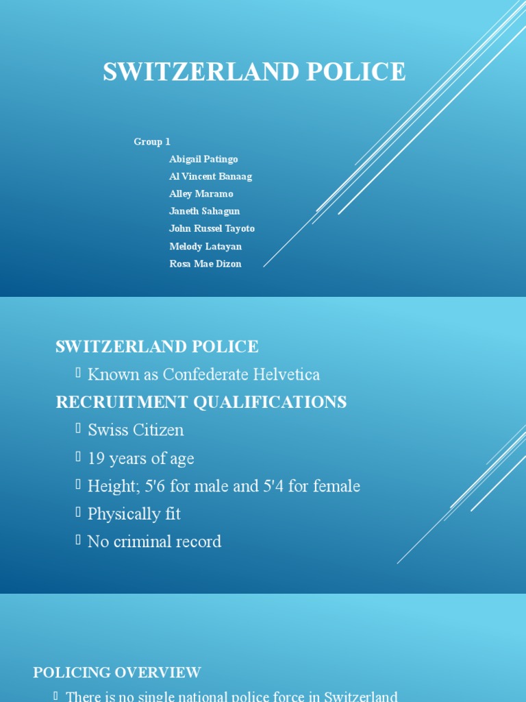 Overview of Swiss Police Structure | PDF | Police | Switzerland