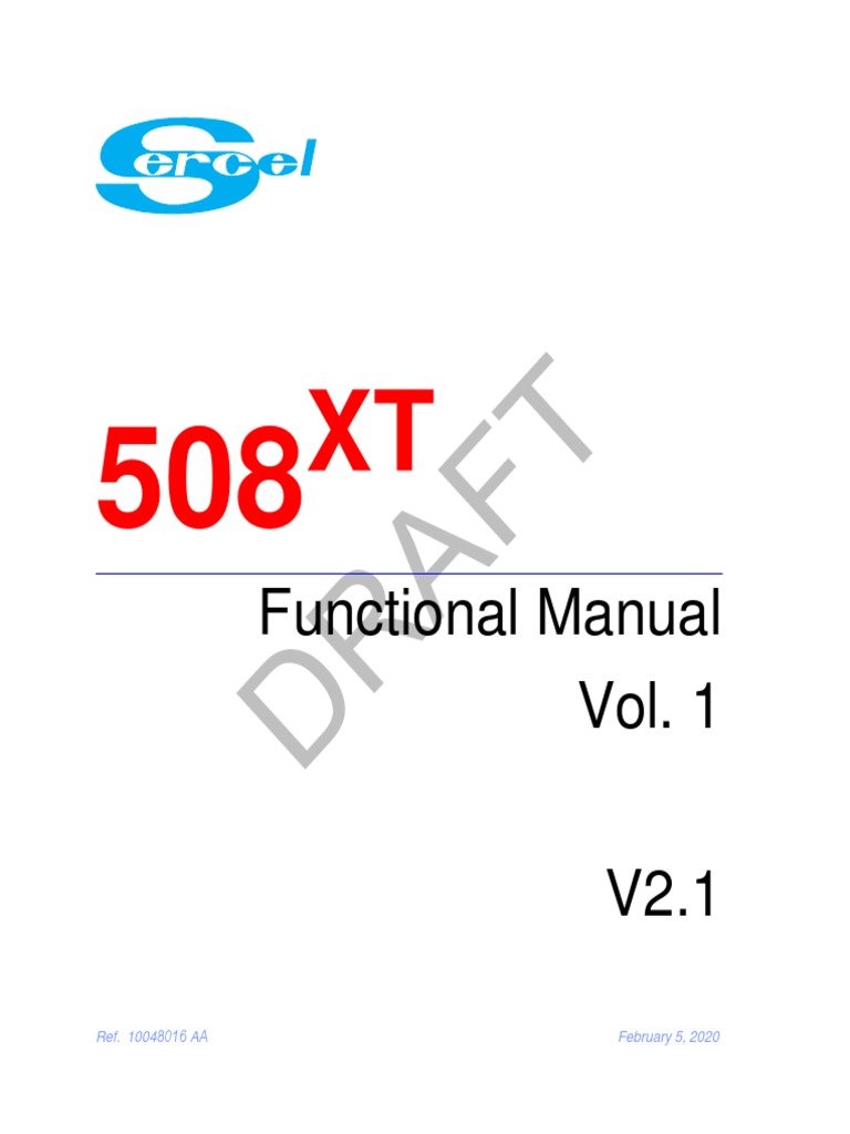 508XT V2 1 Functional DRAFT | PDF | License | Window (Computing)