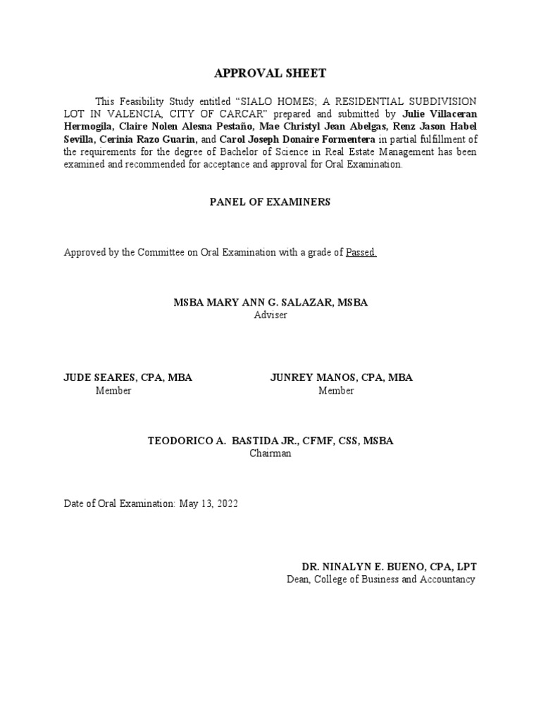 Approval Sheet | PDF