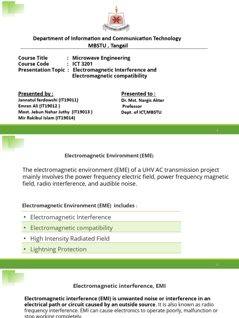 Electromagnetic Interference and Compatibility | PDF | Electromagnetic Interference ...