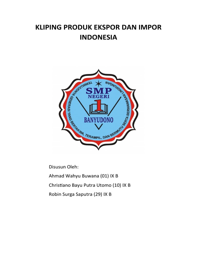Kliping Produk Ekspor Dan Impor Indonesia | PDF