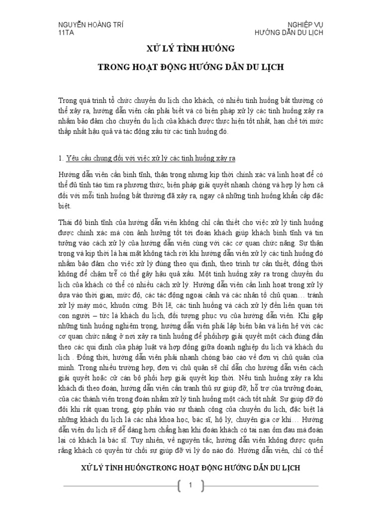 Xu Li Tinh Huong | PDF