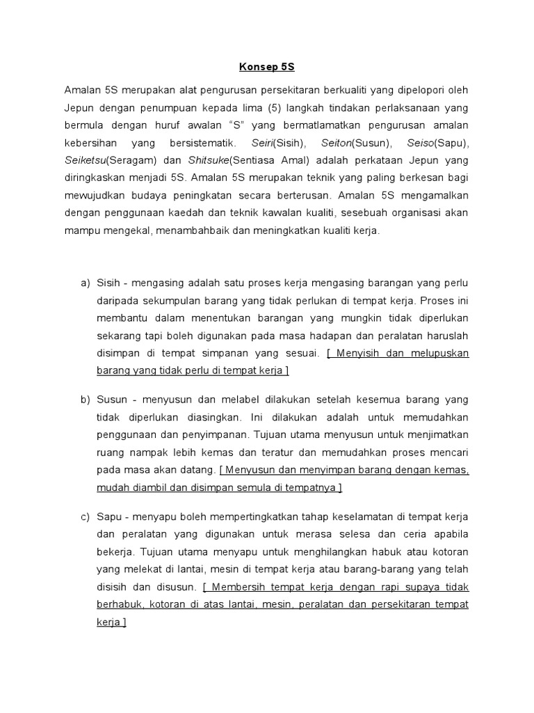 Konsep 5S | PDF