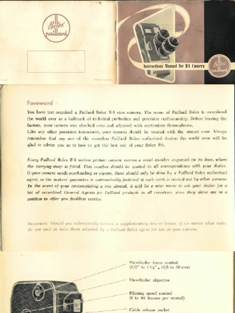 Bolex B8 Manual en | PDF