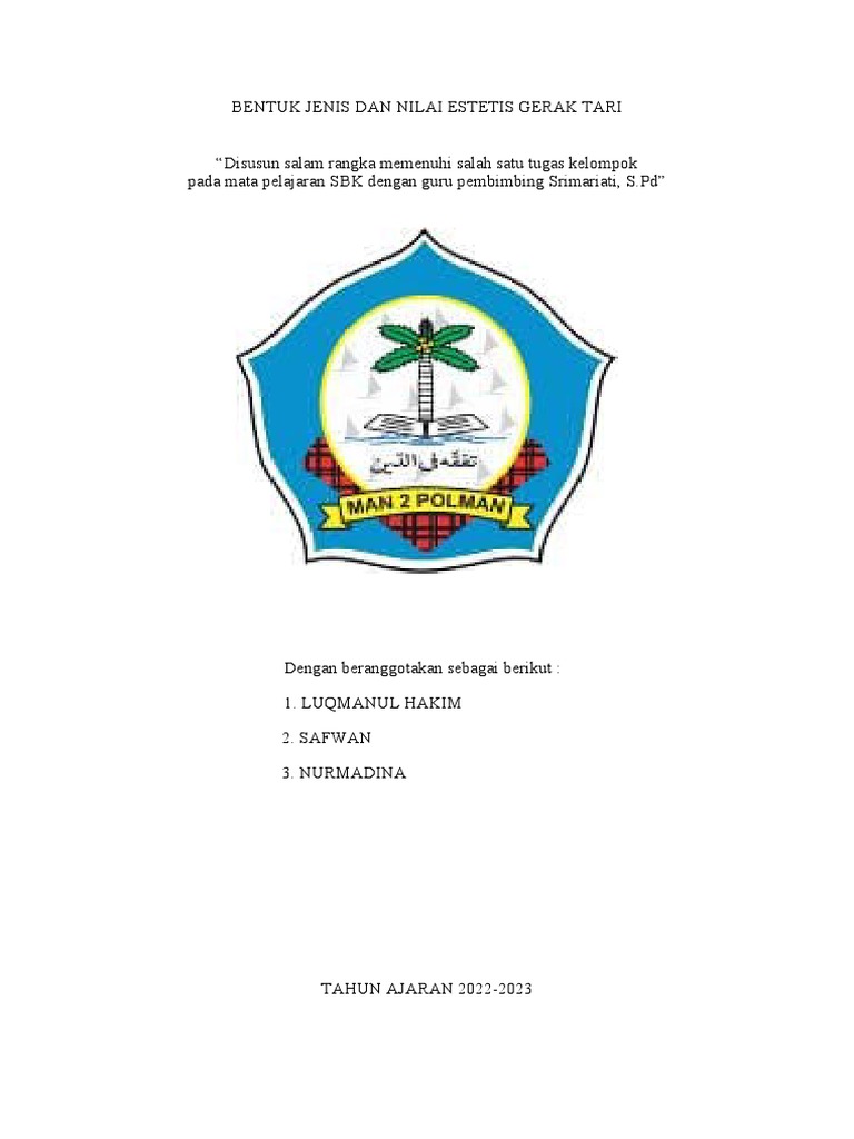 Bentuk Jenis Dan Nilai Estetis Gerak Tari | PDF Bentuk Jenis Dan Nilai Estetis Gerak Tari | PDF