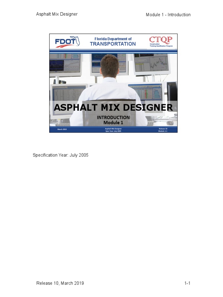 Mod 1 Asphalt Mix Design REL10 Introduction | PDF | Road Surface | Asphalt