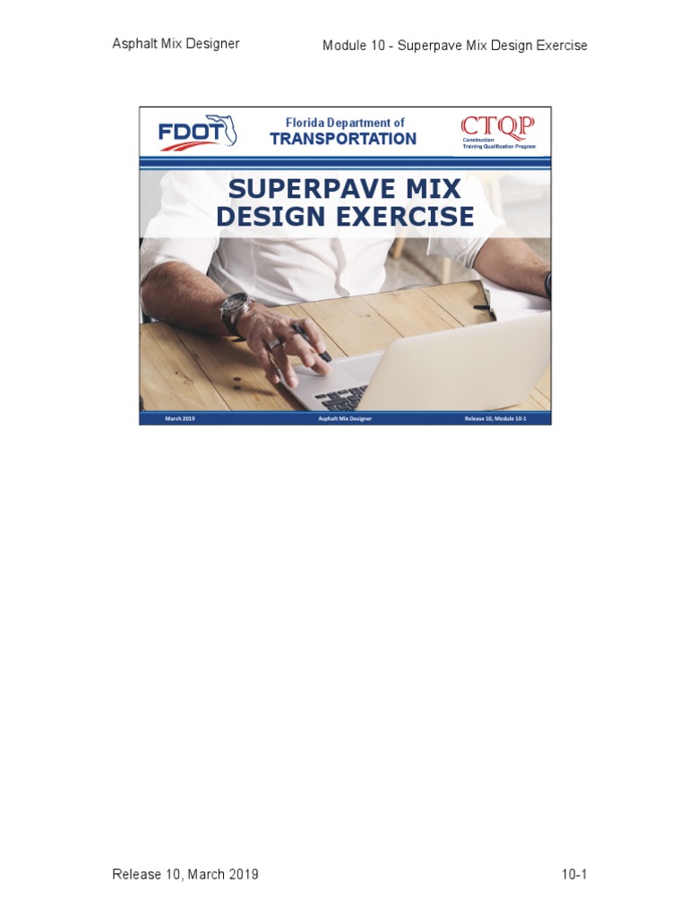 Mod 10 Asphalt Mix Design REL10 - Asphalt - Mix - Design - Exercise | PDF | Physical Sciences ...