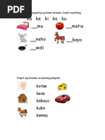 Isulat Ang Pangalan NG Larawan Worksheets | PDF