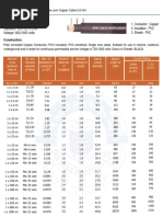 Metric Cable Size Chart | PDF | Electrical Components | Materials