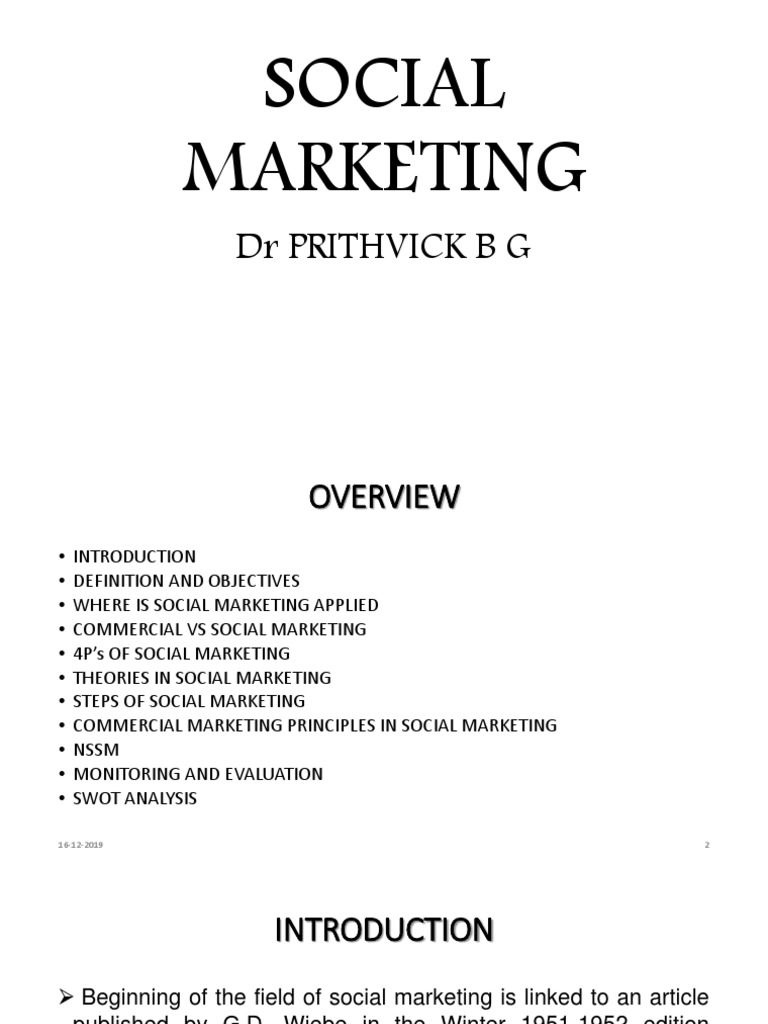 Social Marketing Overview and Insights | PDF | Target Audience | Behavior