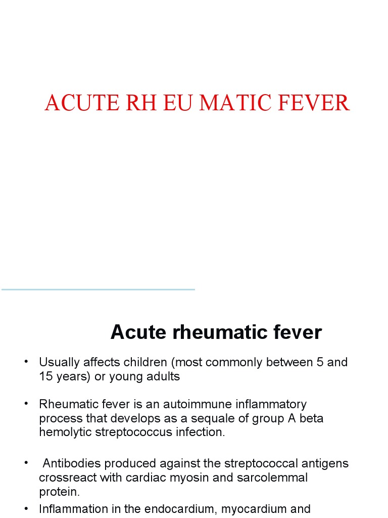 Acute Rheumatic Fever | PDF | Heart | Diseases And Disorders