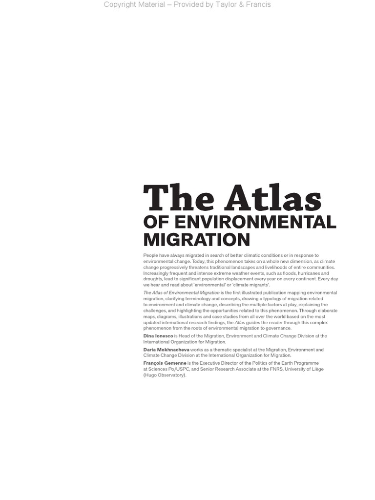 Atlas of Environmental Migration | PDF | Migrant Worker | Human Migration