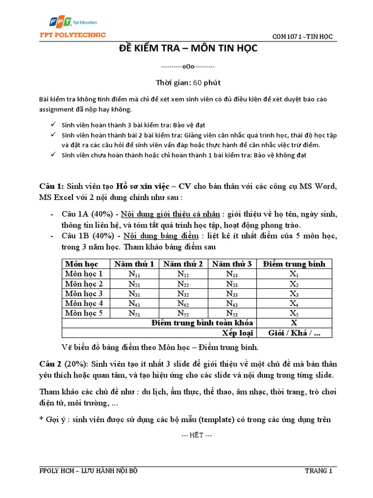 Com1071 De So 1 Tuan Pdf