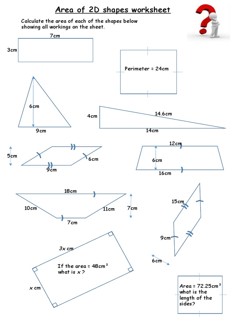 Area of 2D Shapes | PDF | Home & Garden | Art