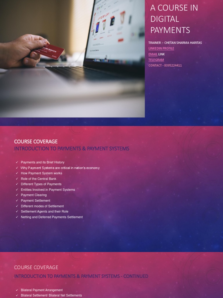 Digital Payments Course Overview | PDF | Finance & Money Management