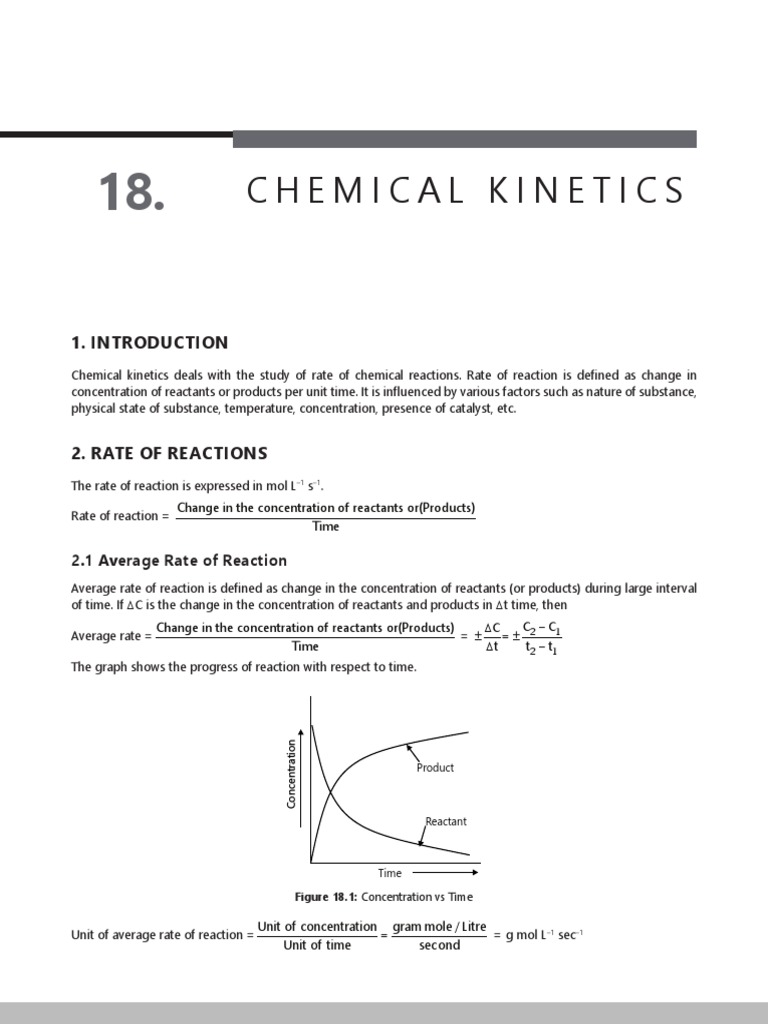 Understanding Chemical Kinetics: Rates of Reactions, Rate Laws, and ...