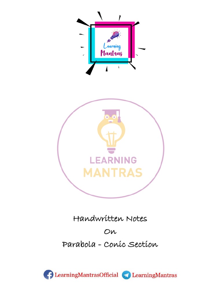 Parabola Handwritten Notes and Formulas by LM | PDF