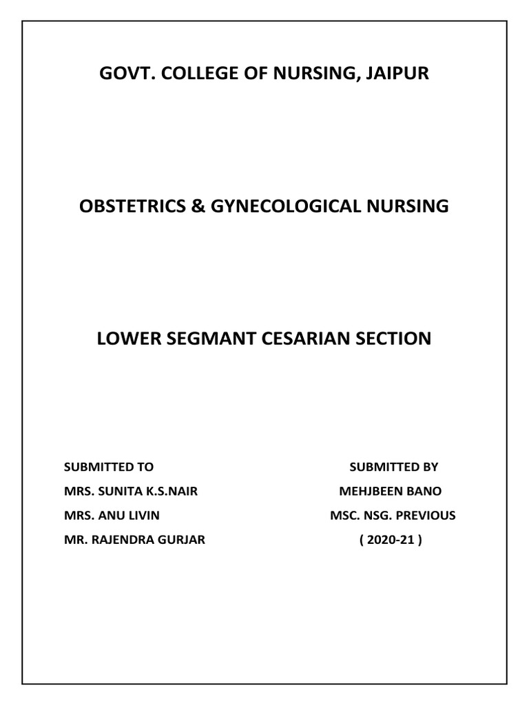LSCS | PDF | Childbirth | Caesarean Section
