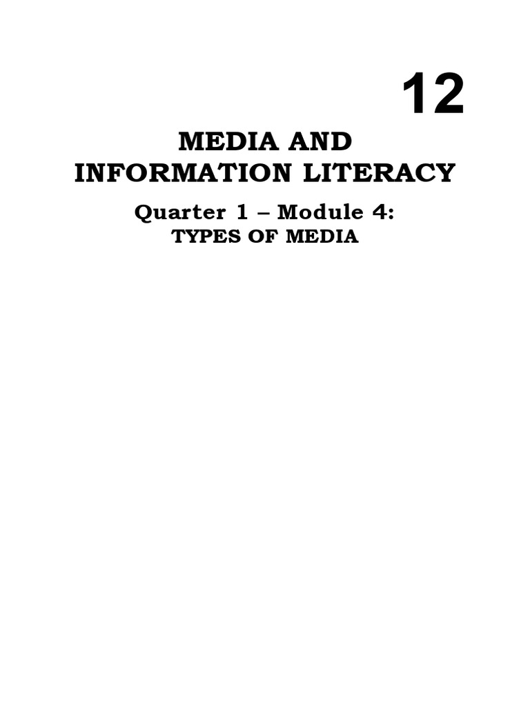 MIL Types of Media | PDF | Mass Media | Technological Convergence