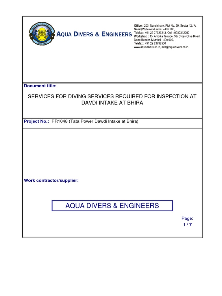 Diving Procedure | PDF | Underwater Diving | Scuba Diving