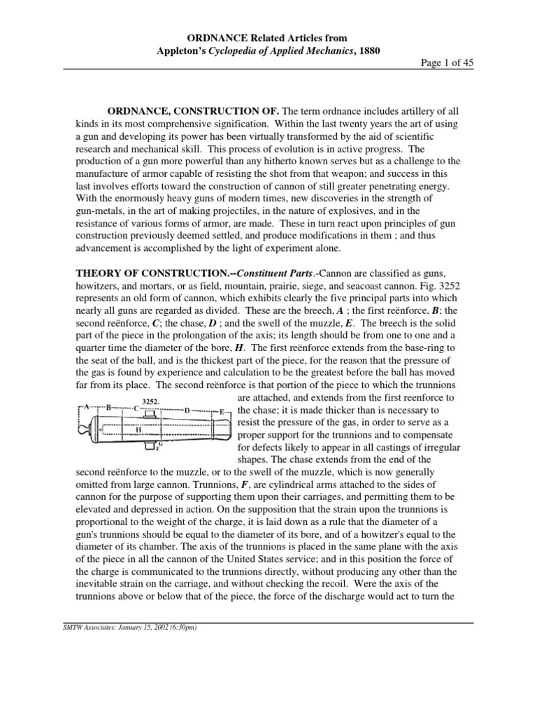 1880 Ordnance Articles | PDF | Gun | Artillery
