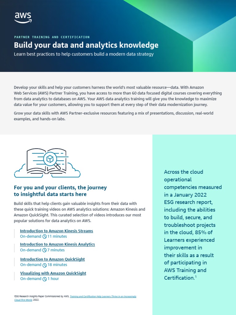 Partner Data Analytics Learner Guide | PDF | Amazon Web Services | Analytics