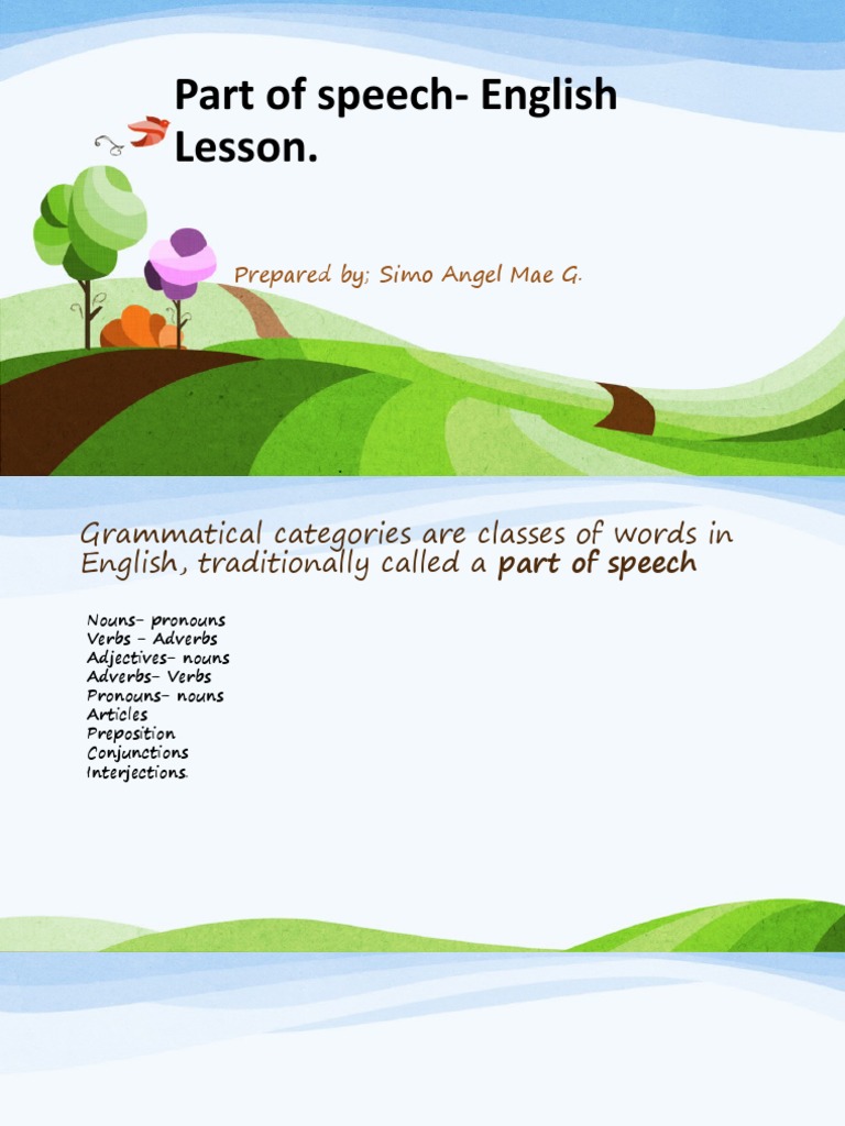 Part of Speech - English Lesson | PDF | Part Of Speech | Noun