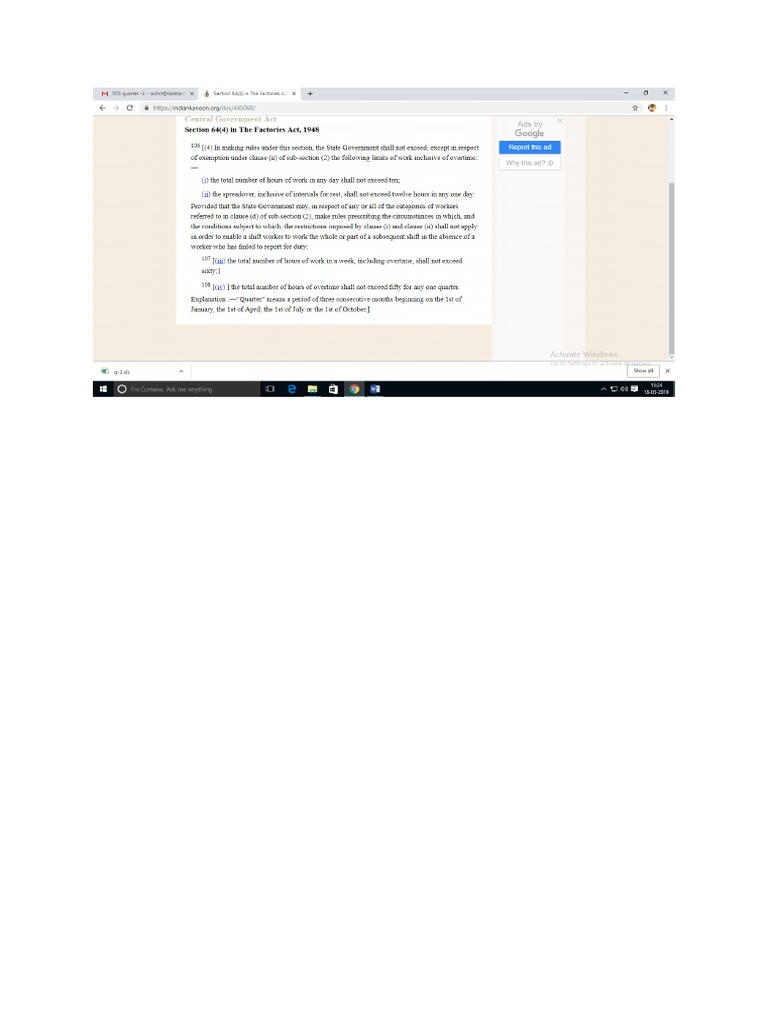 Factory Act Rules | PDF