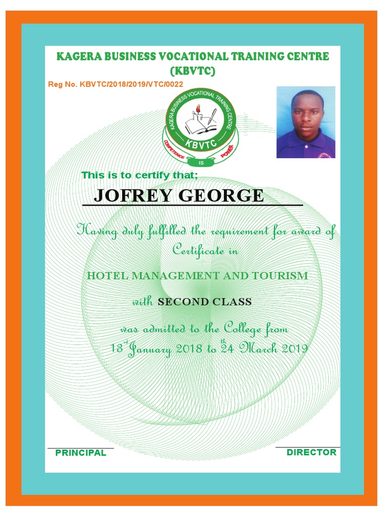 Cheti Cha Hospitality | PDF