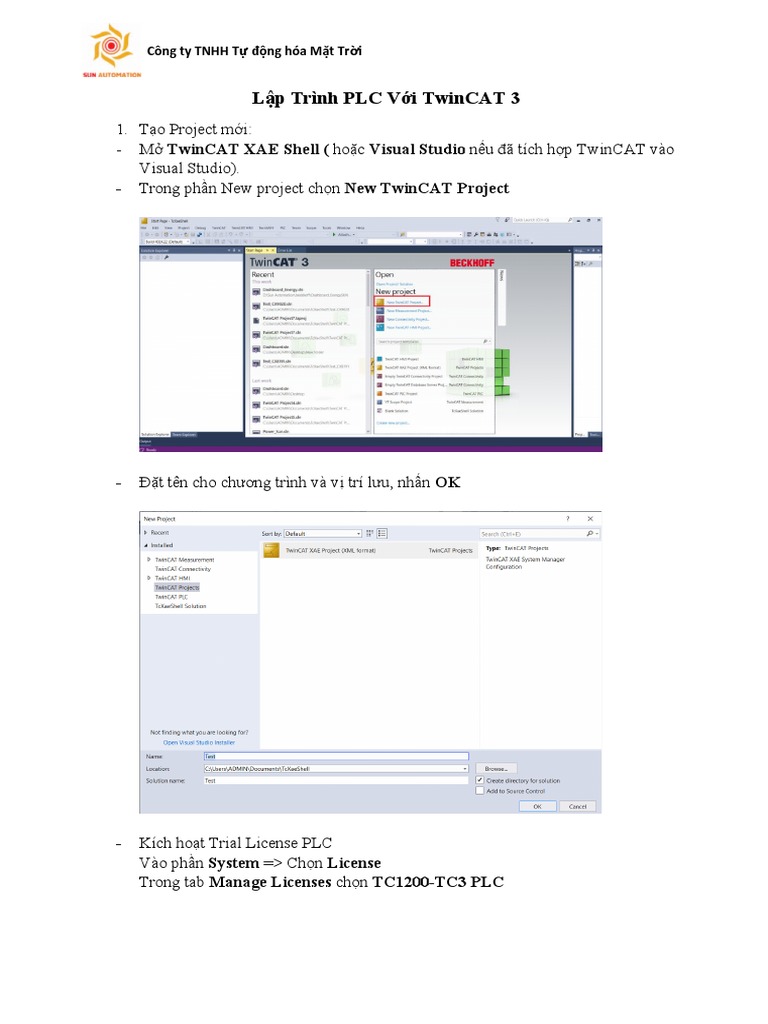 Lập Trình Plc Với Twincat 3 | PDF