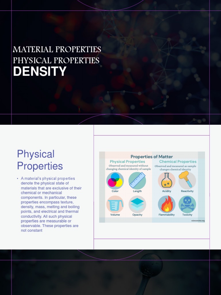 Material Properties Physical Properties | PDF | Density | Buoyancy