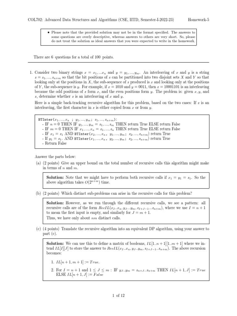 HW 5 Soln | PDF | Mathematical Analysis | Computer Programming