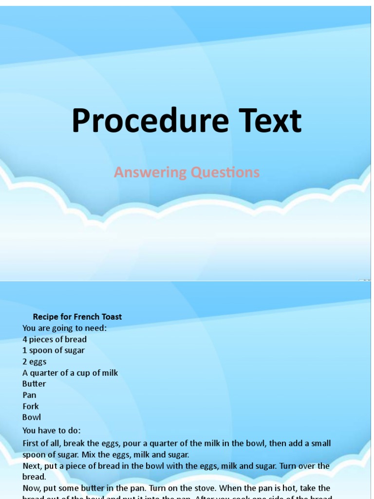 Procedure Text Soal | PDF | Cakes | Cheesecake