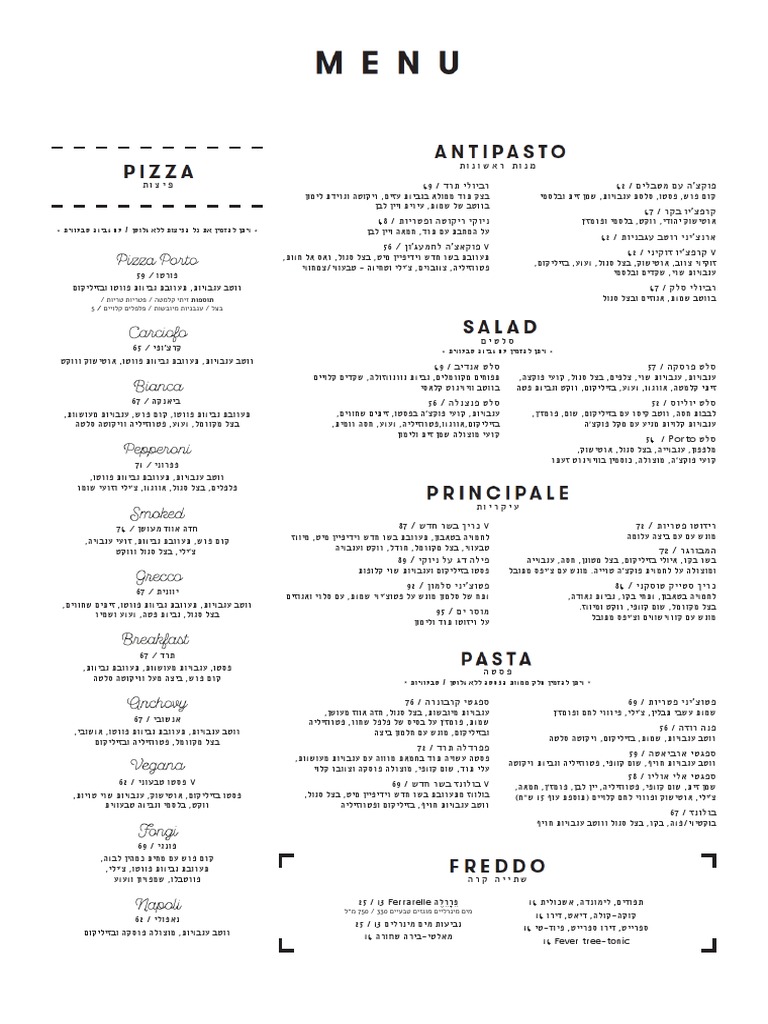 PIZZA PORTO - MENU - July22 | PDF