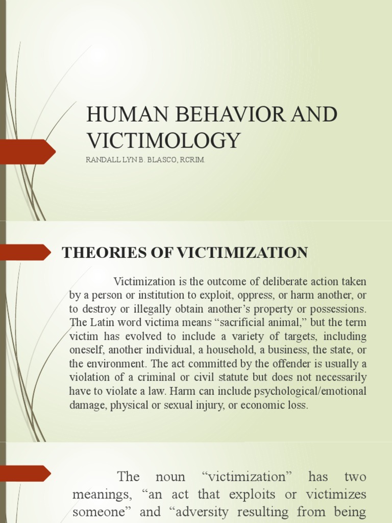 Week 2 | PDF | Victimology | Criminology